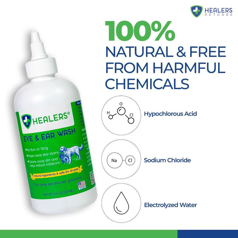 All-Natural 2-in-1 Pet Eye & Ear Wash | No Sting HOCl Formula – Healers ...